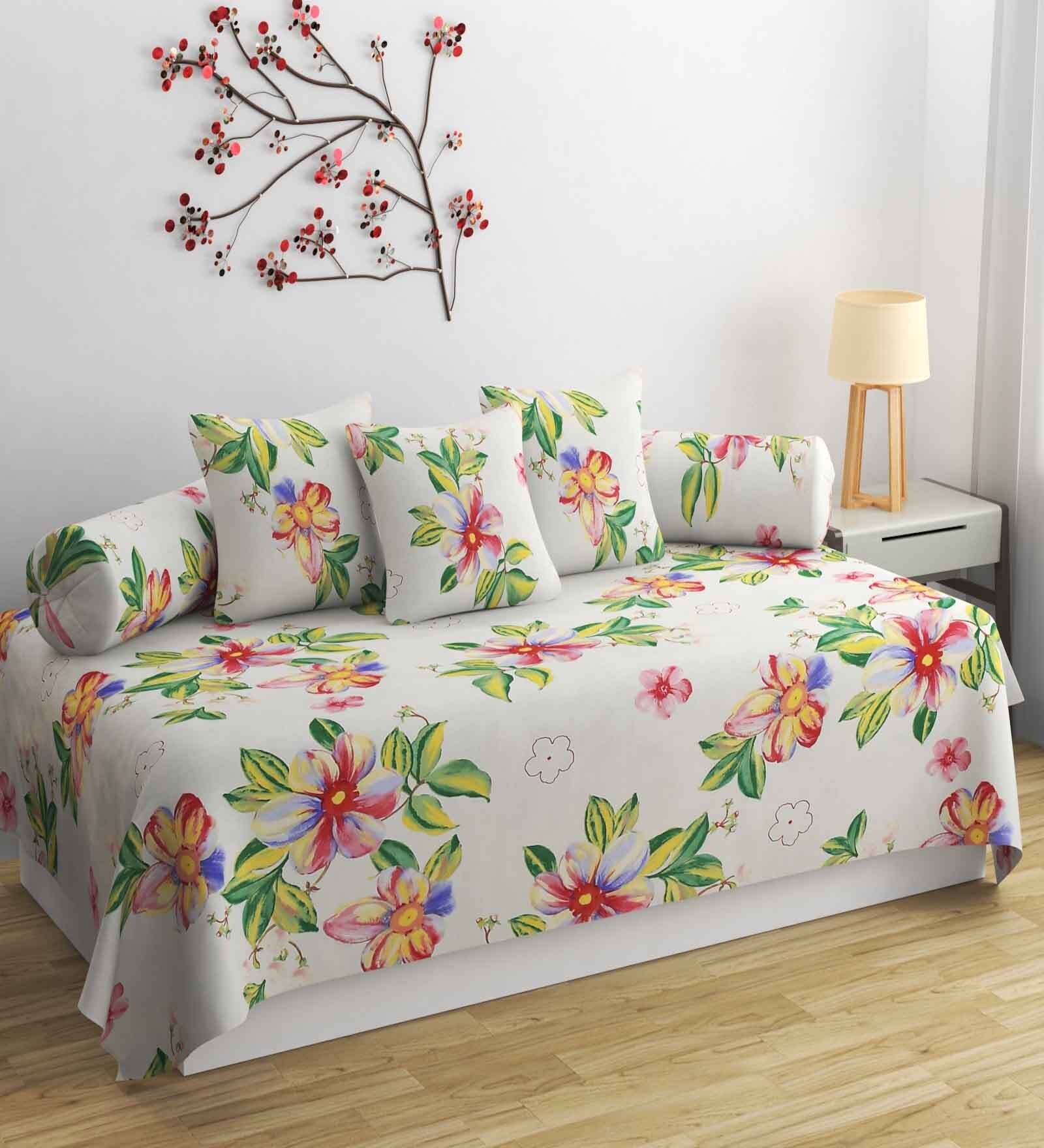 Buy Cream 200 TC Cotton Blend 6 Pcs Diwan Set at 41% OFF by YaAkholic ...