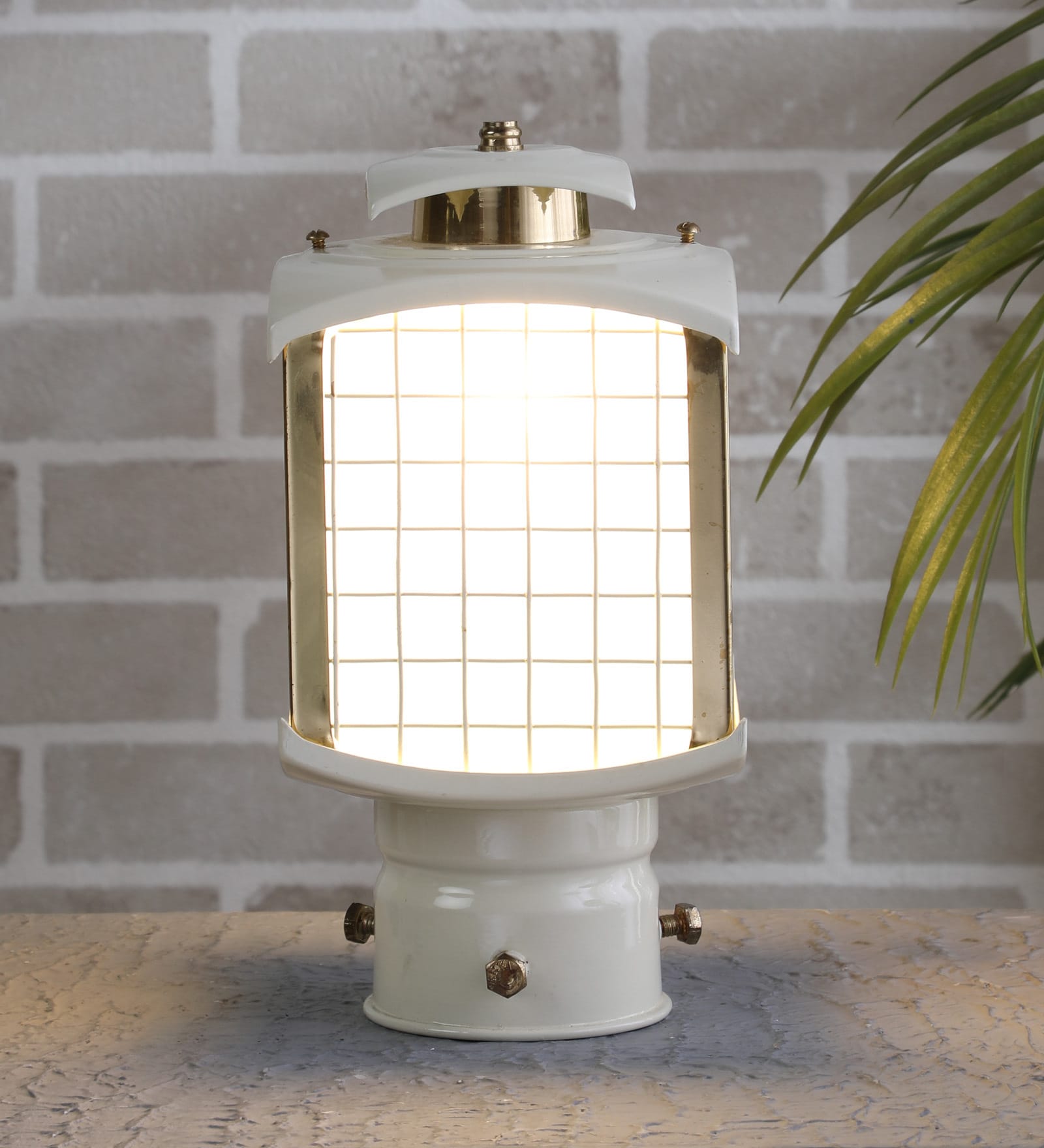 Buy Cream Aluminium & Mild Steel Gate Light by Superscape Outdoor ...