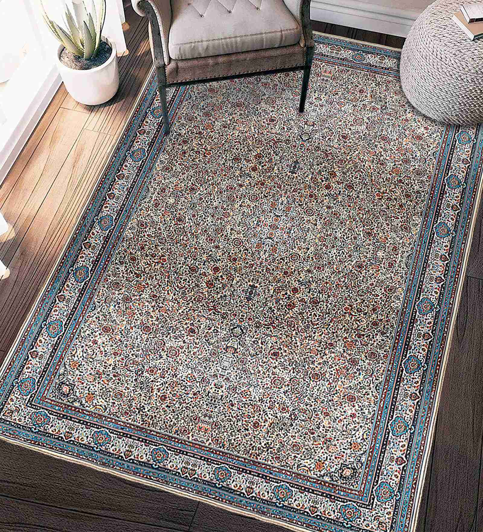 Buy Traditional Pattern Polyester Machine Made 5 X 7 Feet Carpet at 48% ...