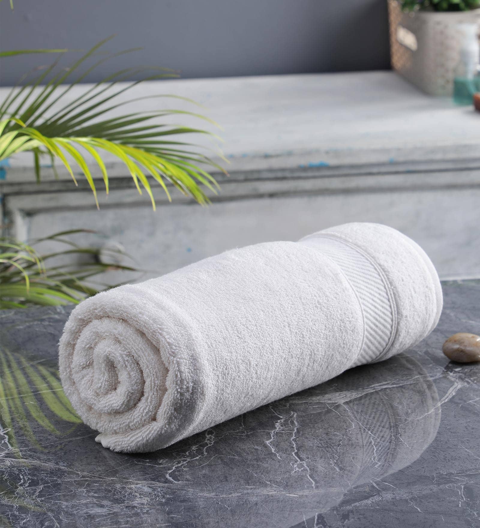 Buy Cream Solid 700 GSM Cotton Bath Towel by Turkish Bath at 38% OFF by ...