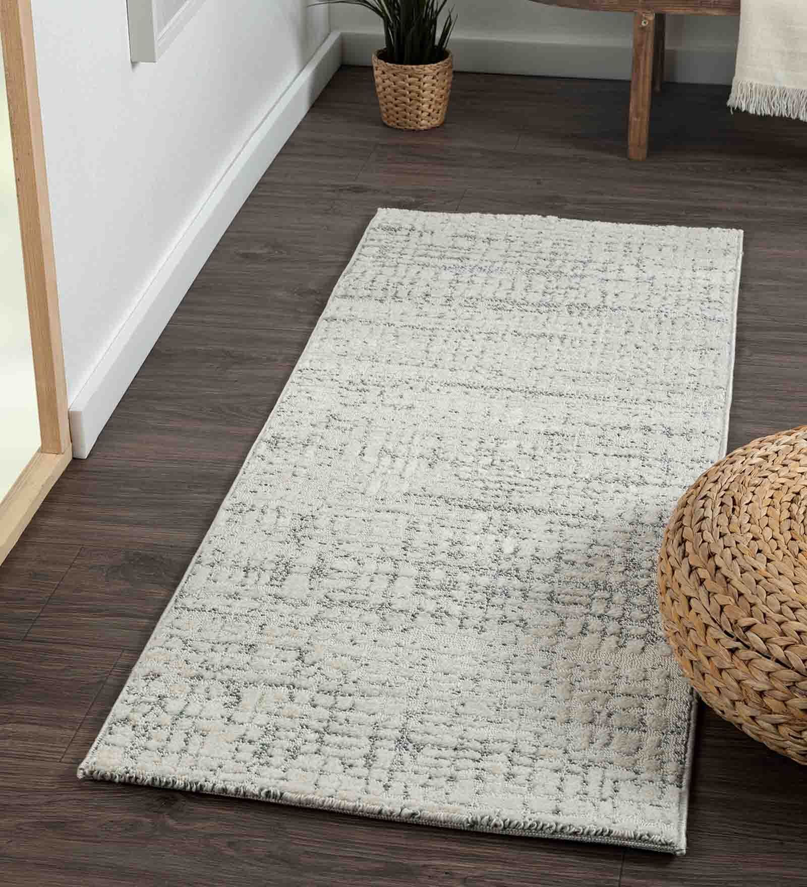 Buy Cream Solid Polypropylene 59x24 Inches Machine Made Floor Runner at ...