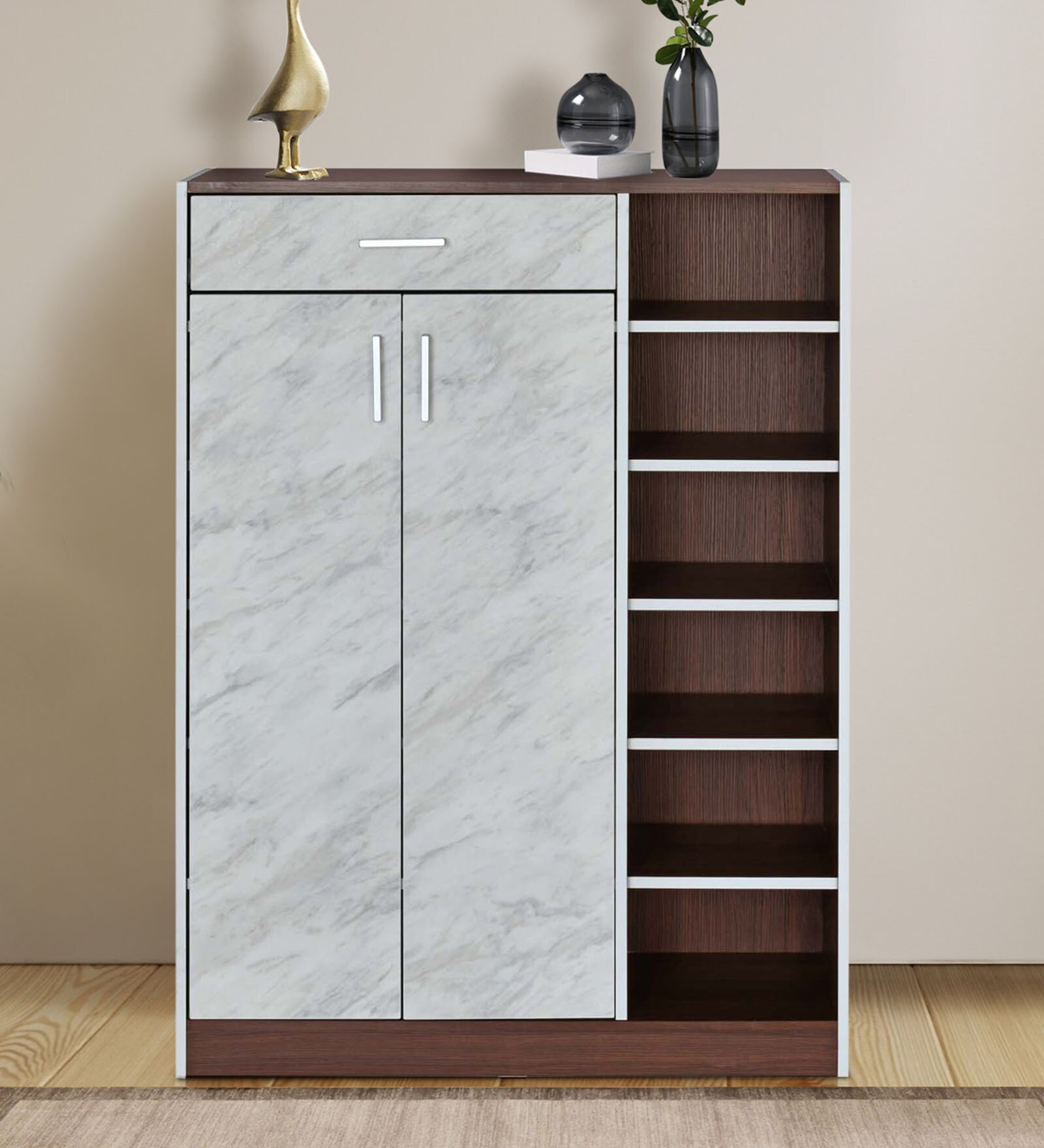 Buy Cresta Shoe Cabinet in Ash Wenge Finish at 64% OFF by Nilkamal | Pepperfry