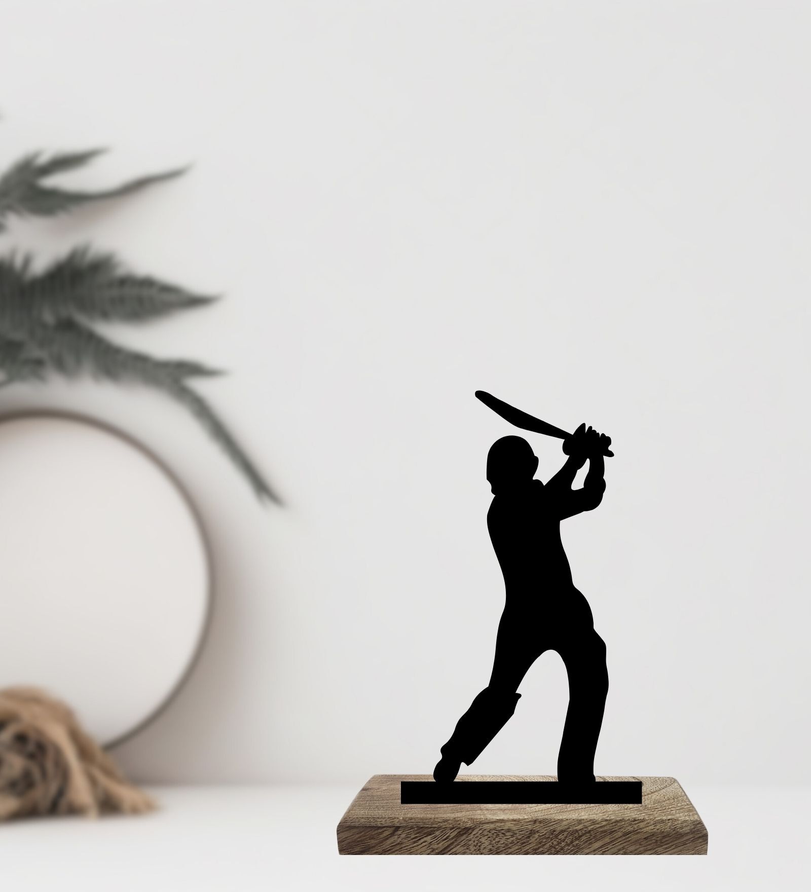 Buy Cricket Batsman Black Mango Wood & Iron Figurine at 31% OFF by ...