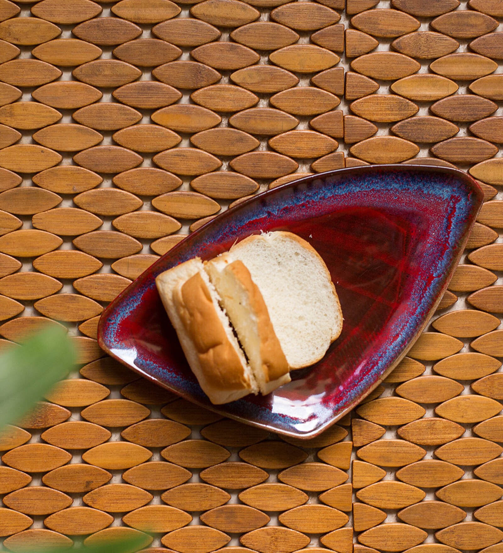 Buy Crimson Triangular Ceramic Appetizer Platter by ExclusiveLane at 35% OFF by ExclusiveLane ...