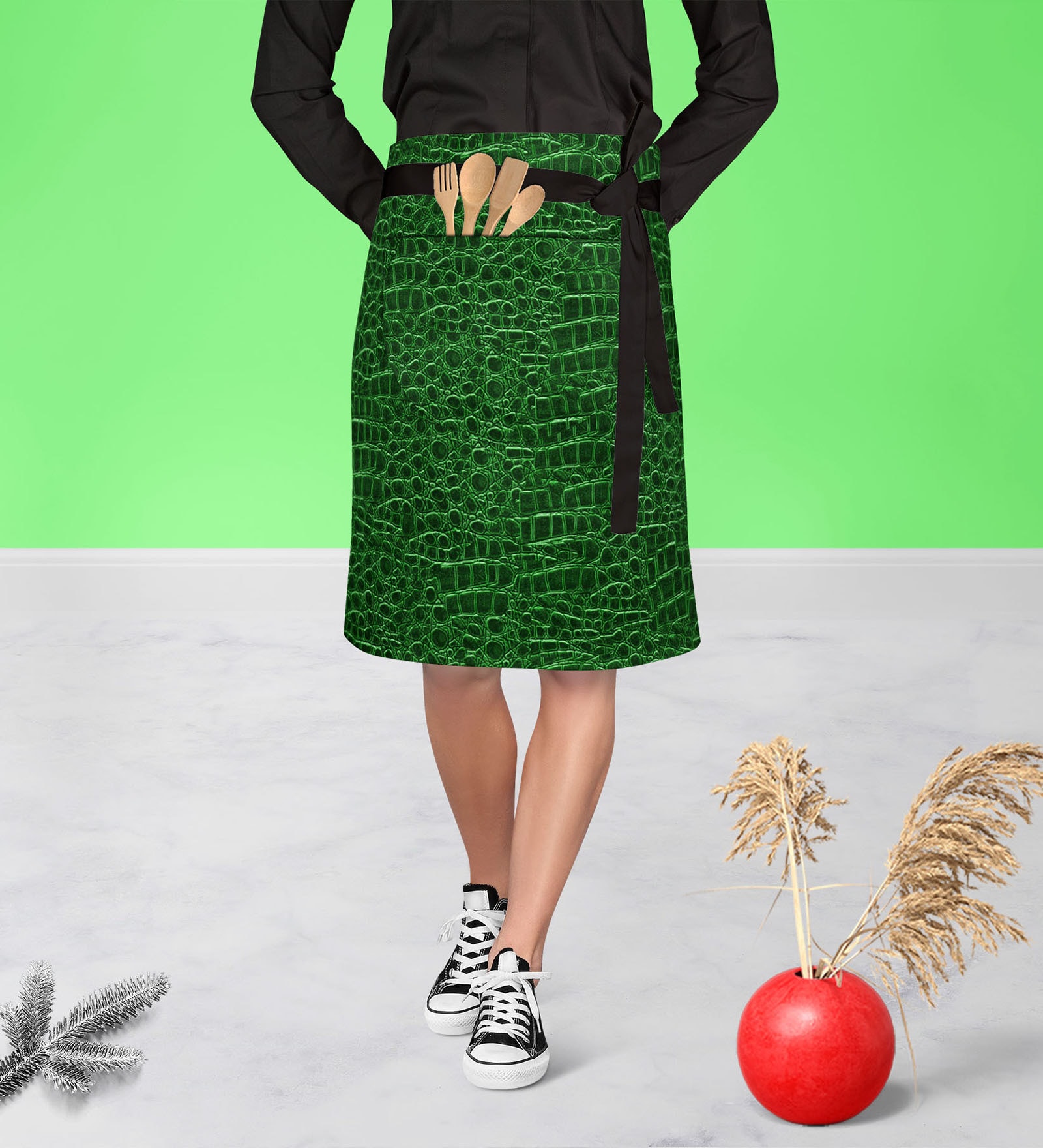 Buy Crocodile Hide Multicolor Polycotton Half-Length Waist To Knee ...