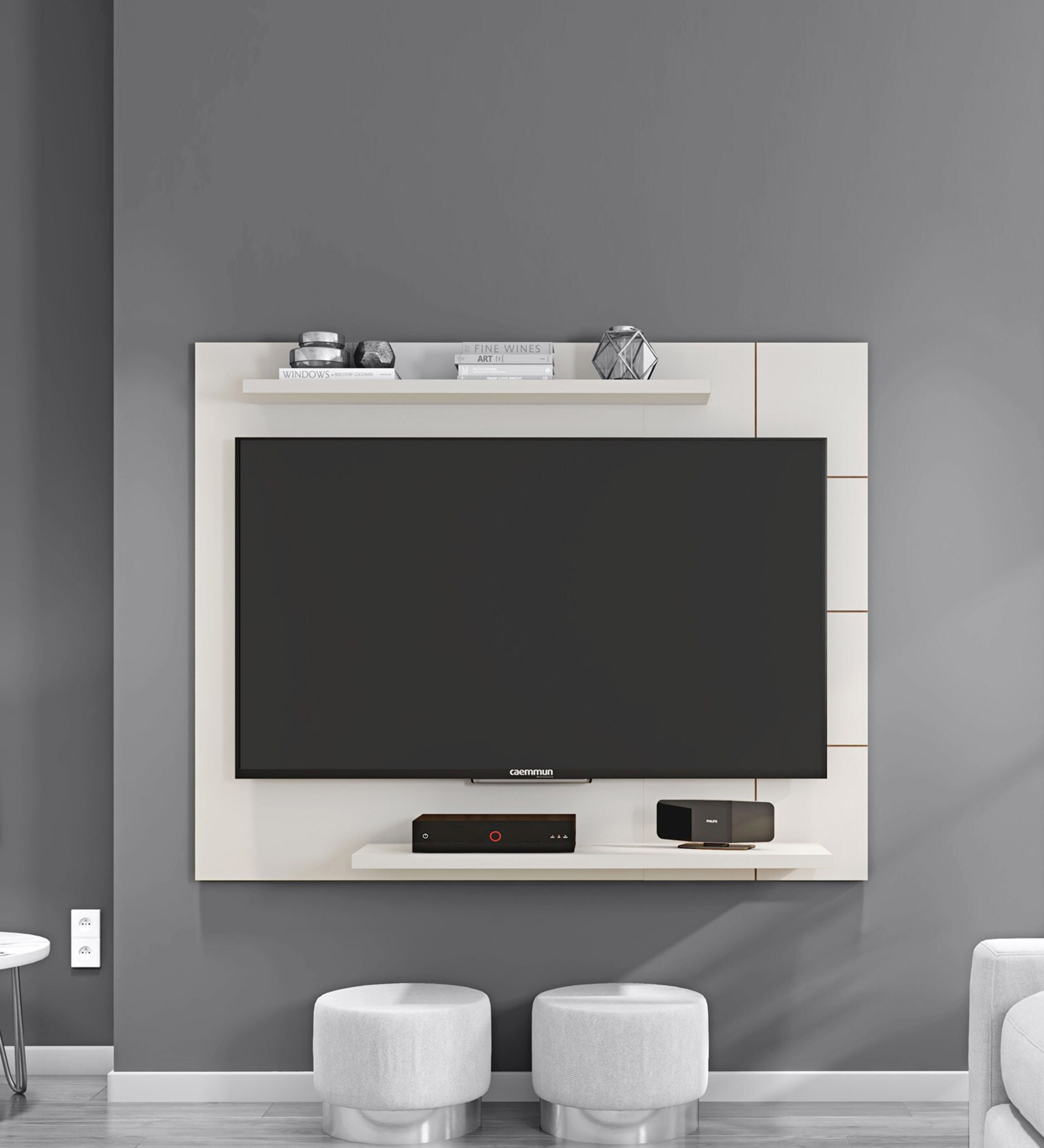 Buy Cross TV Unit in White Finish at 6% OFF by Colibri | Pepperfry