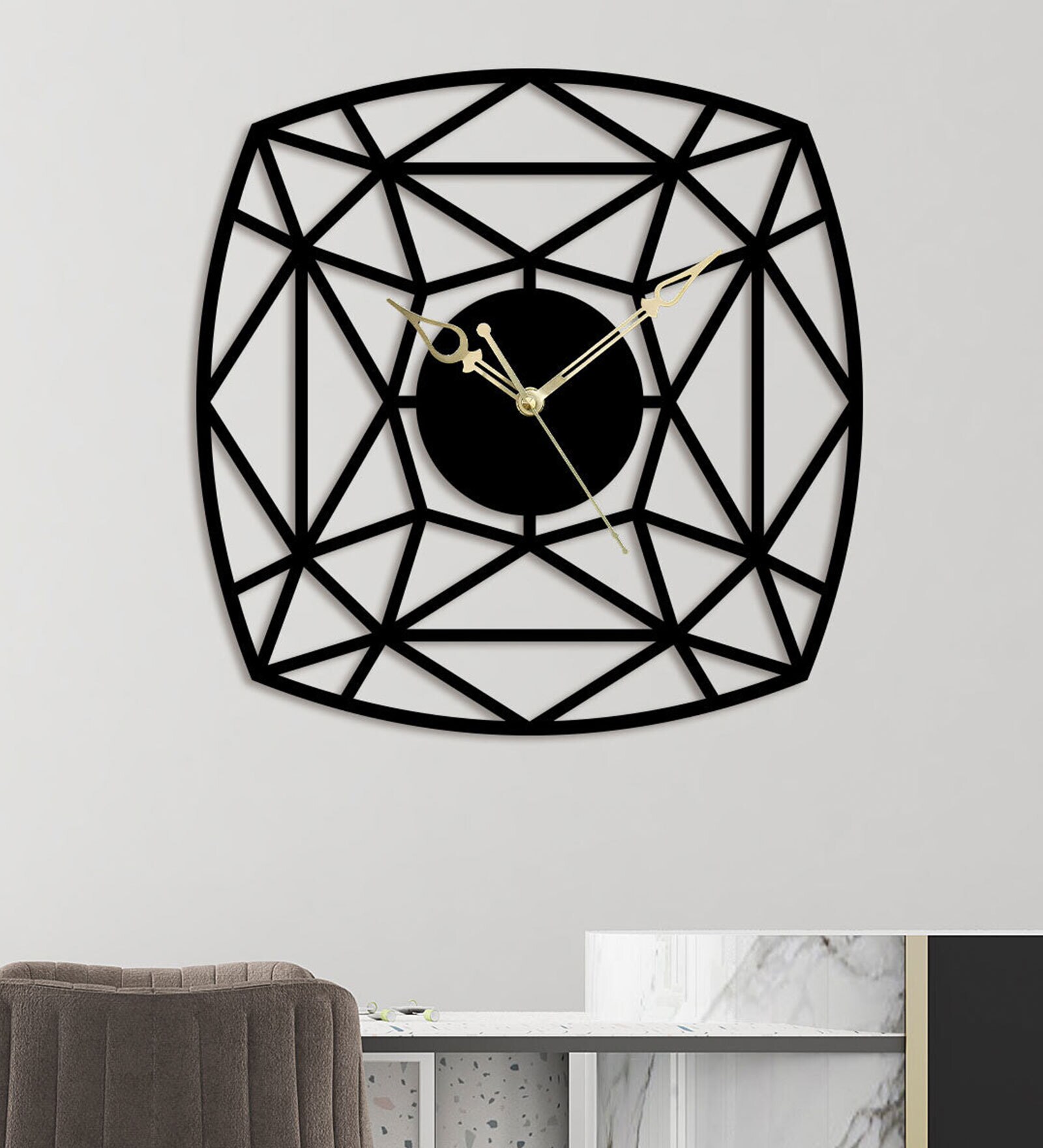 Buy Crossing line Iron Wall Clock By The Next Decor at 23% OFF by The ...