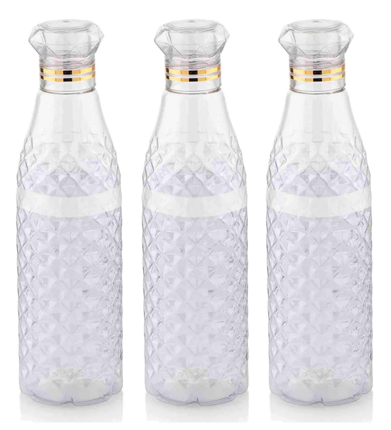 Buy Crystal Design 1 Ltr Plastic (Set Of 3 ) Water Bottle at 50% OFF by ...
