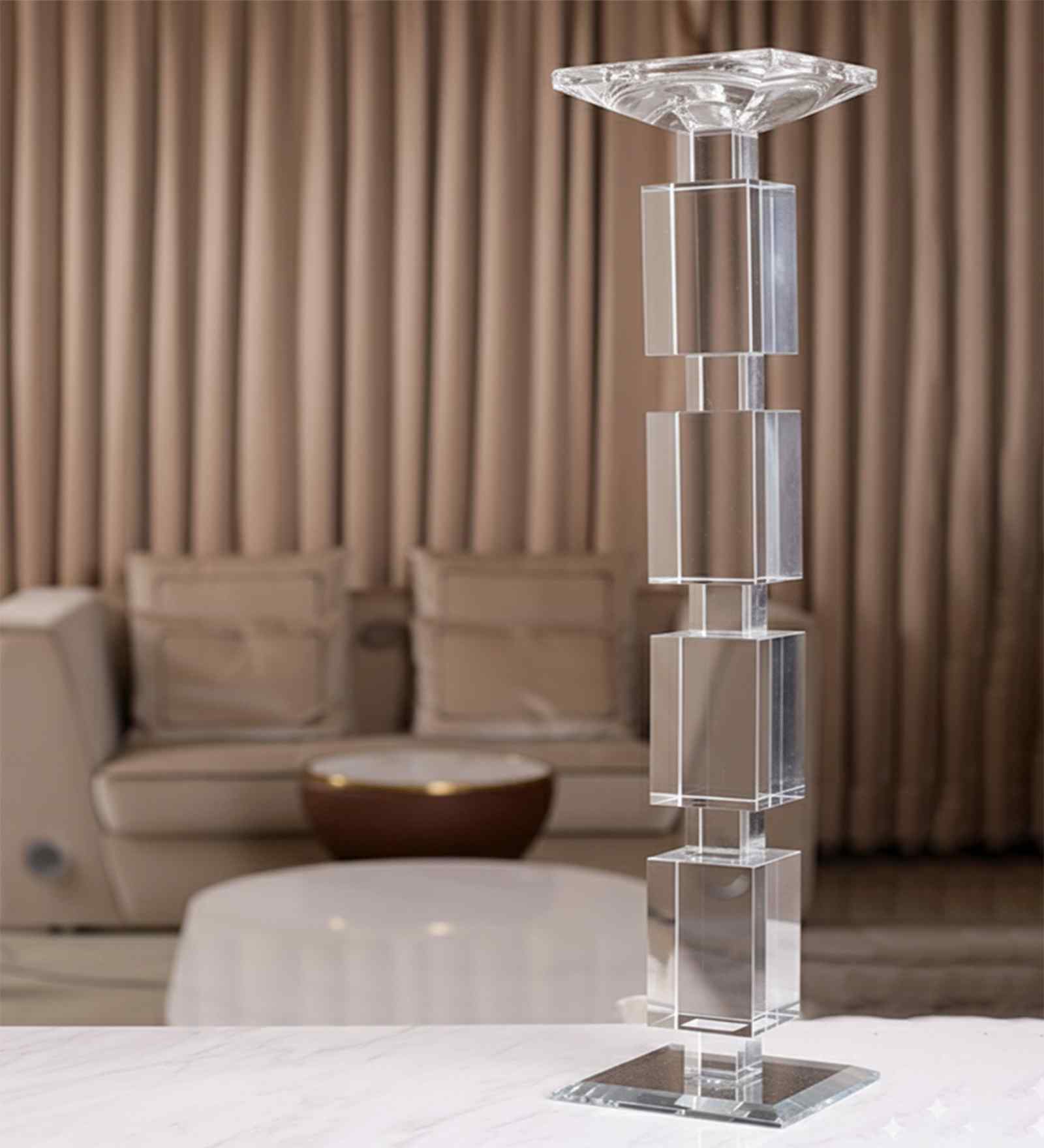 Buy Crystal Elegance Transparent Candle Stand at 15% OFF by Aarvi Decor ...