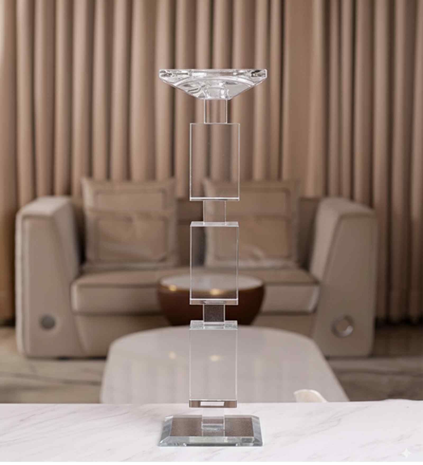 Buy Crystal Elegance Transparent Candle Stand at 15% OFF by Aarvi Decor ...