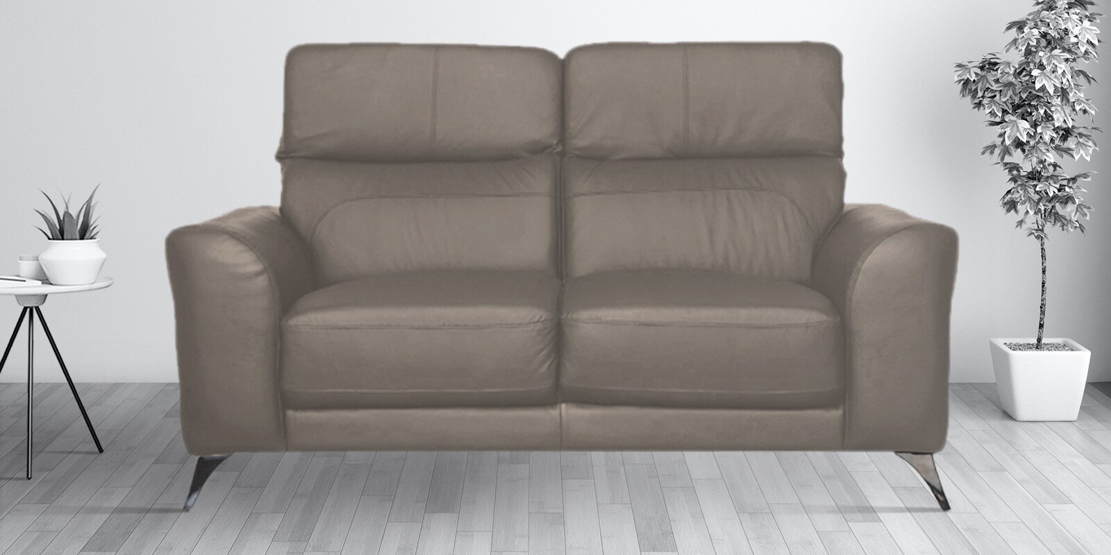Buy Cristobal 2 Seater Half Leather Sofa in Buff Colour at 38% OFF by ...