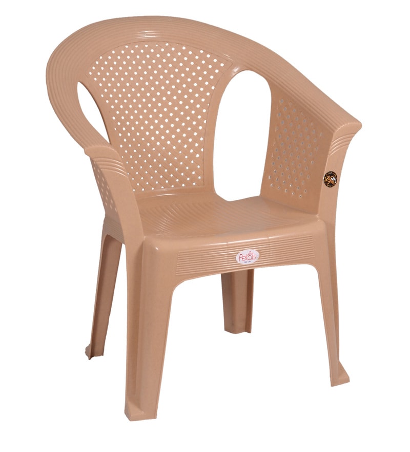 Buy Crystal Chair (Set of 2) in Beige Colour by Petals Furniture Online ...