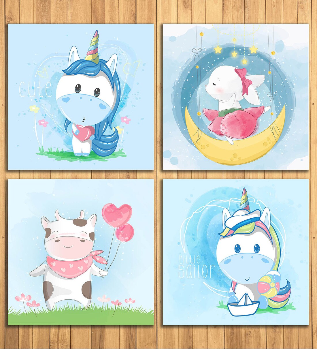 Buy Cute Cartoon Wall Panels in Blue colour by Wens at 37% OFF by Wens ...