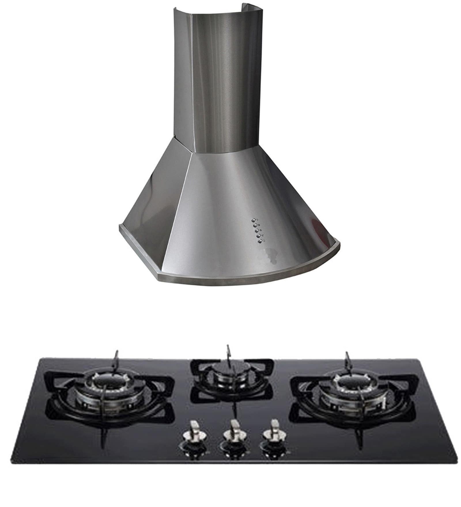 Buy Cubix 1009 60 Cm Hood Chimney & 3-Burner Ai Hob Combo Online ...