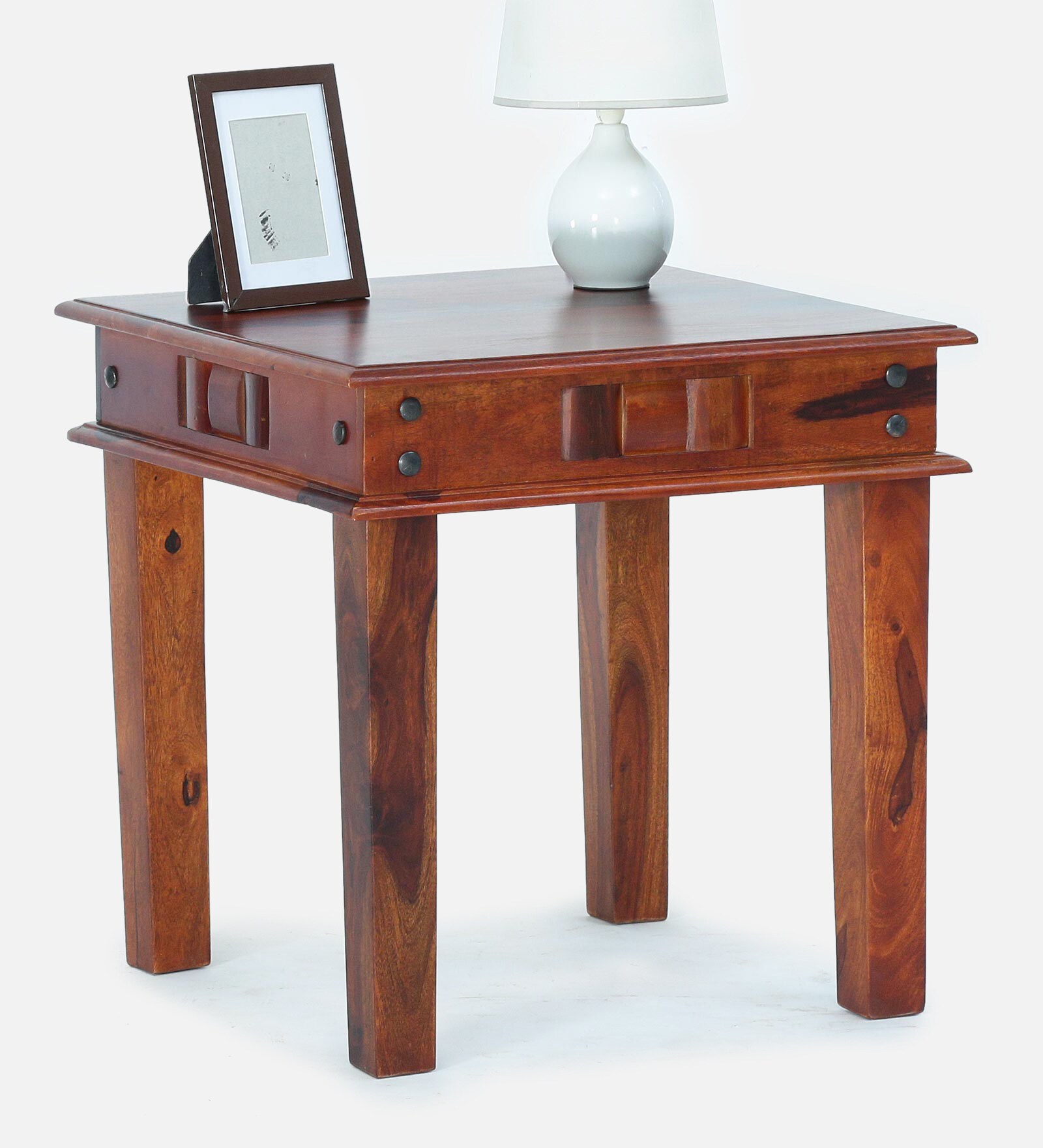 Buy Cubix Solid Wood End Table In Honey Oak Finish at 5% OFF by ...