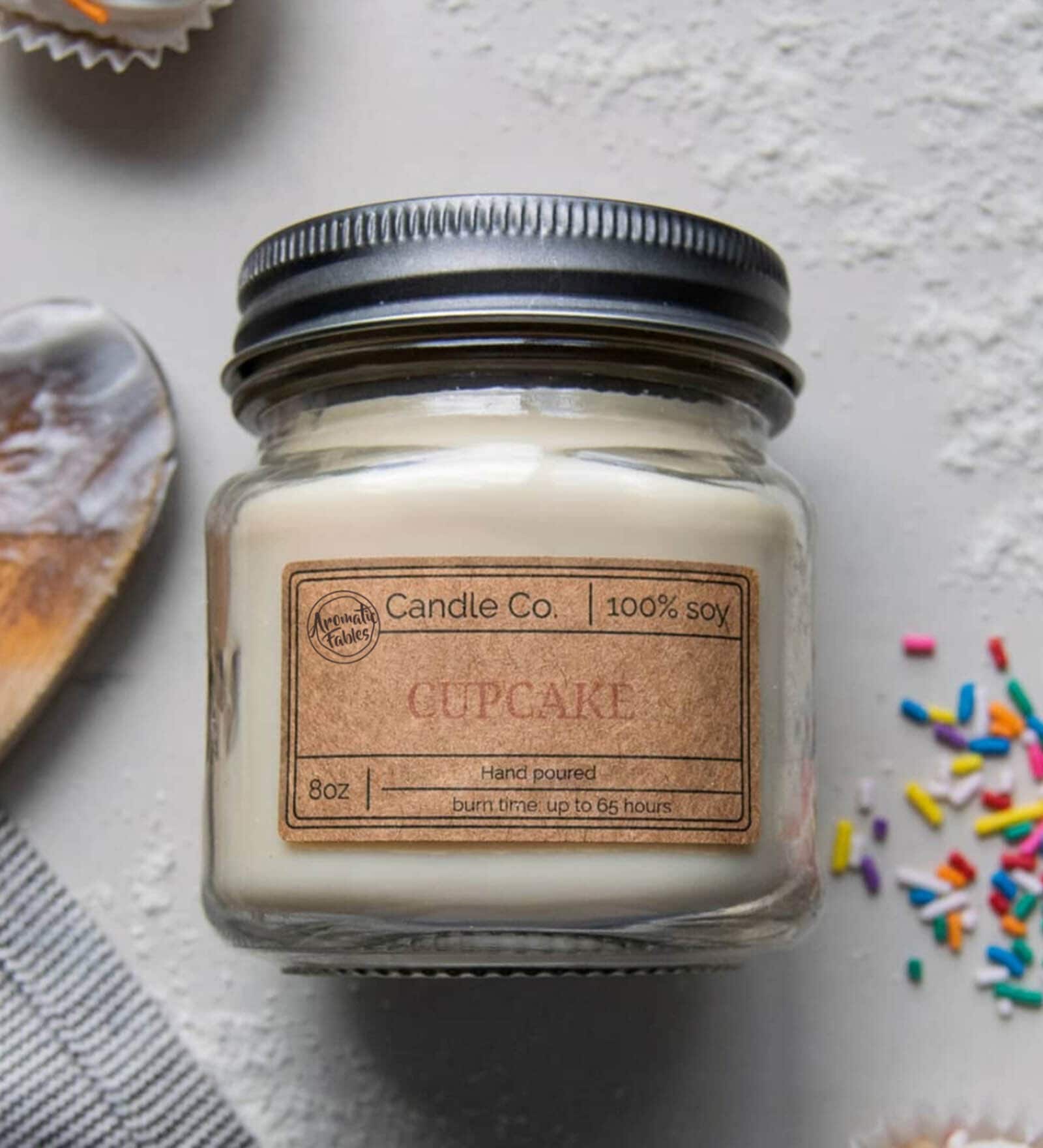 Buy Cupcake Aroma 8Oz Wax Glass Scented Jar Candle at 76% OFF by ...