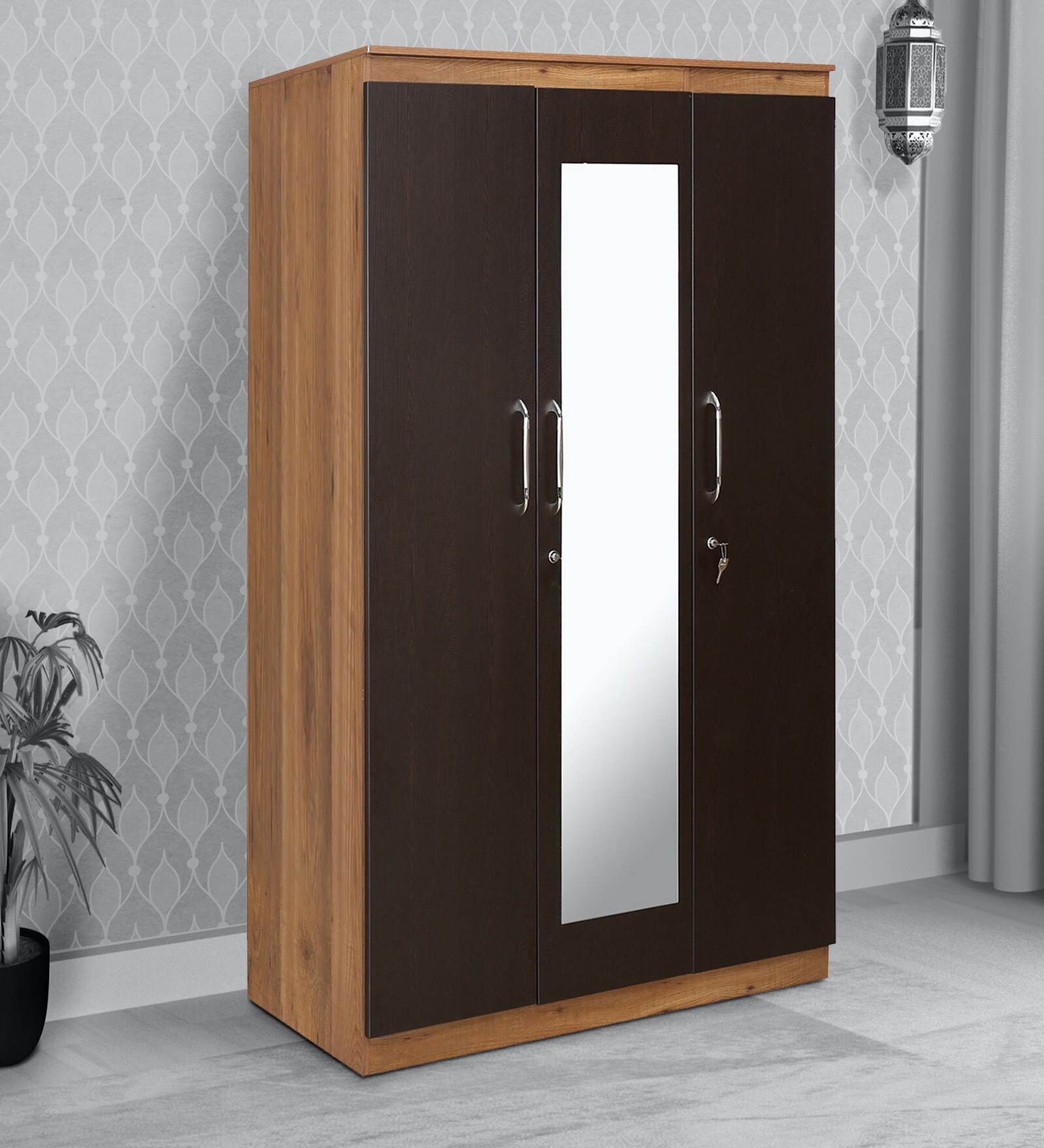 Buy Czar 3 Door Wardrobe in Wenge & Knotwood Finish at 17% OFF by ...