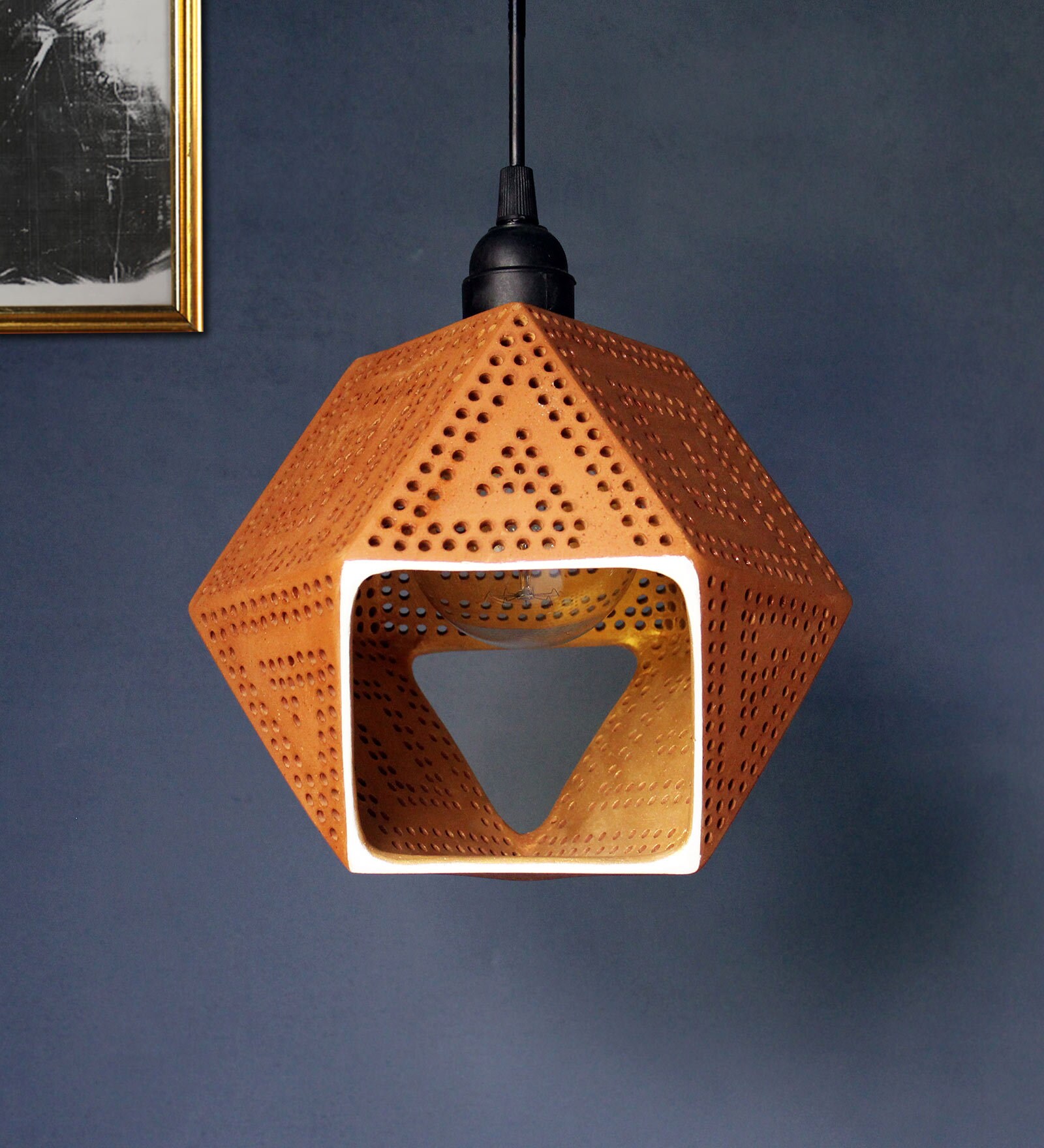 Buy D'Mond Terracotta Ceiling Light Brown Terracotta Single Hanging ...