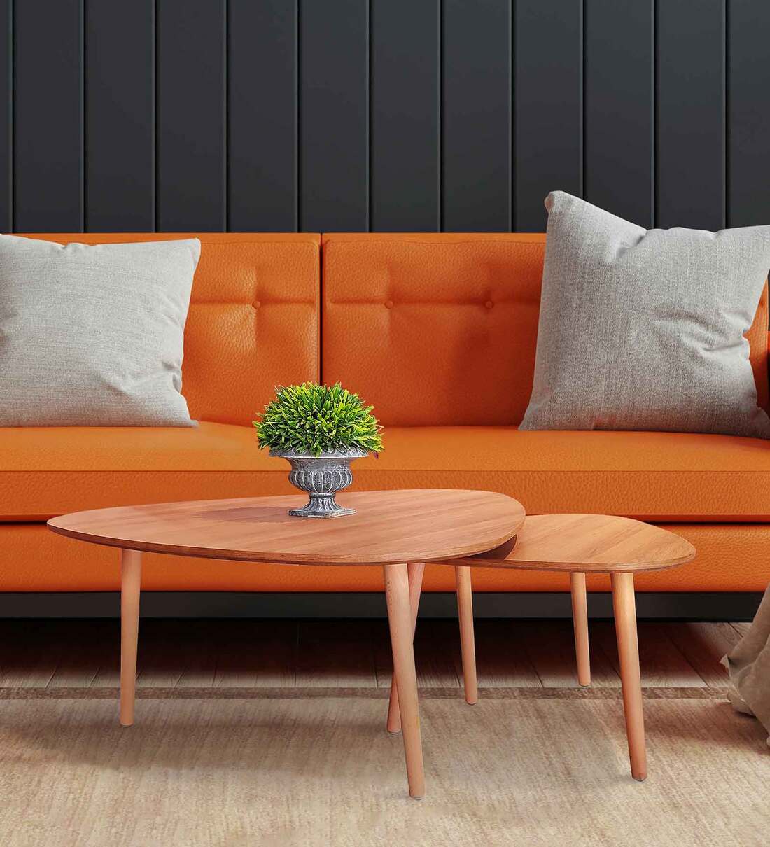 Buy Daniela Solid Wood Nest of Tables in Brown Finish (Set Of 2) at 54% ...