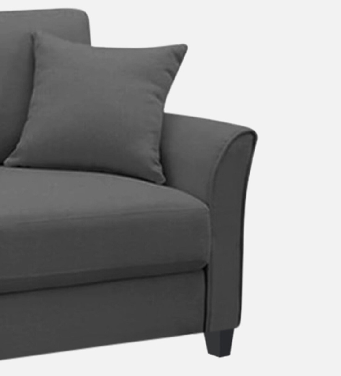 Buy Daroo Velvet 1 Seater Sofa in Davy Grey Colour Online - Lawson 1 ...