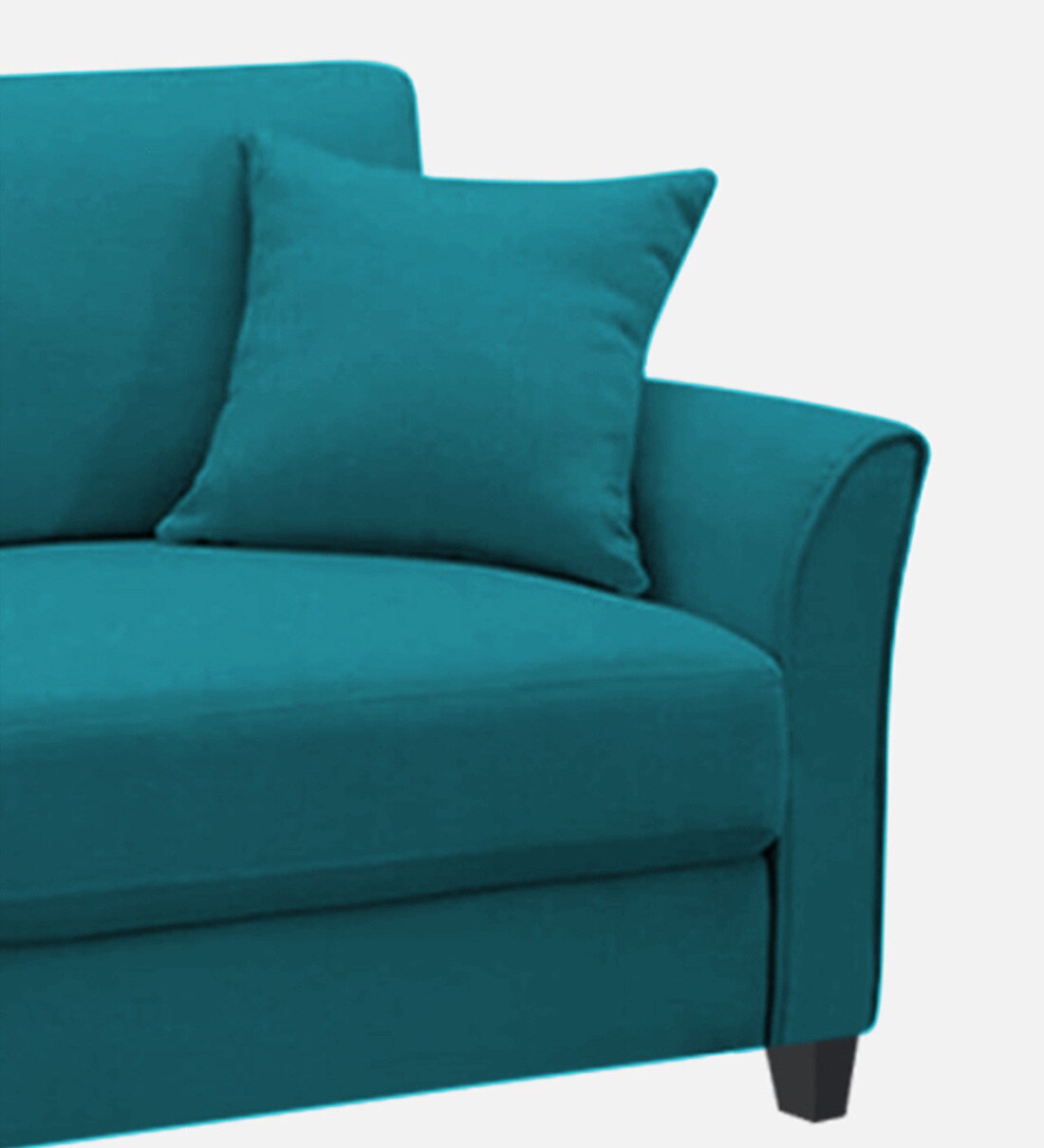 Buy Daroo Velvet 1 Seater Sofa in Pine Green Colour by Febonic Online ...
