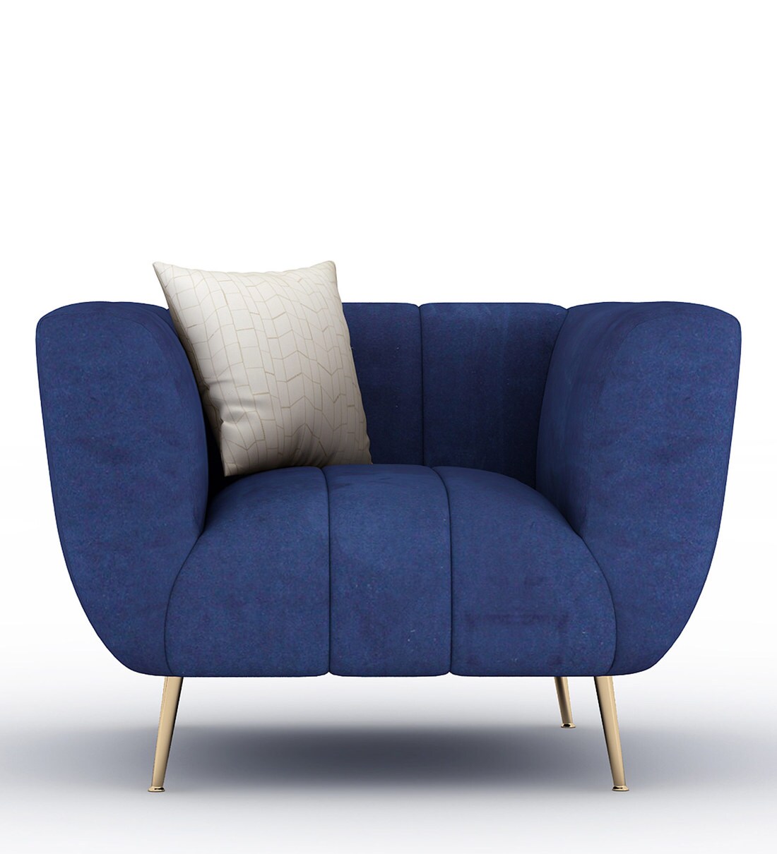 Buy Darwin 1 Seater Sofa in Blue Colour by Urban Living Online ...