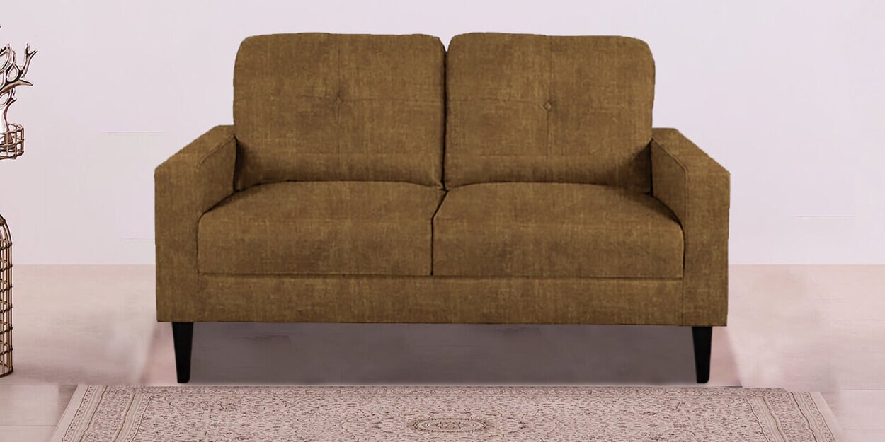Buy Daman Fabric 2 Seater Sofa in Light Brown Colour at 42% OFF by ARRA ...