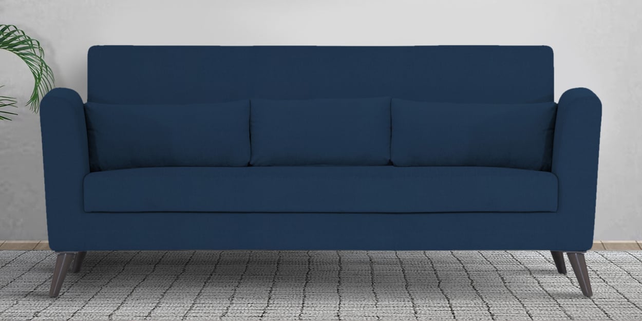 Buy Daniel Fabric 3 Seater Sofa In Blue Colour at 47% OFF by Adorn ...