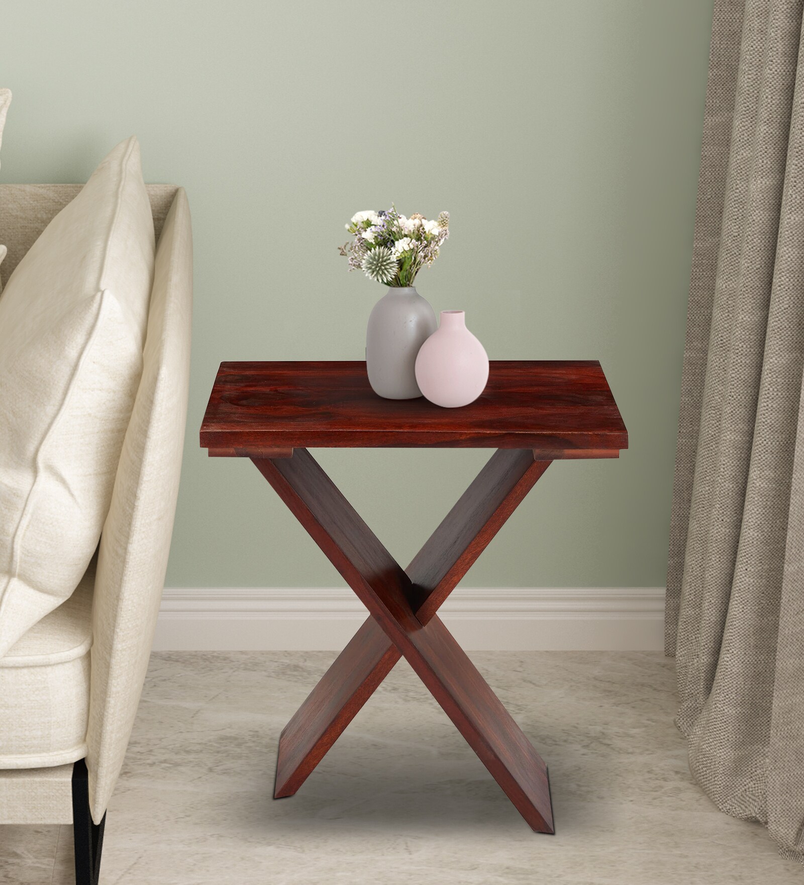 Buy Darcy End Table In Honey Finish at 20% OFF by Ikiriya | Pepperfry