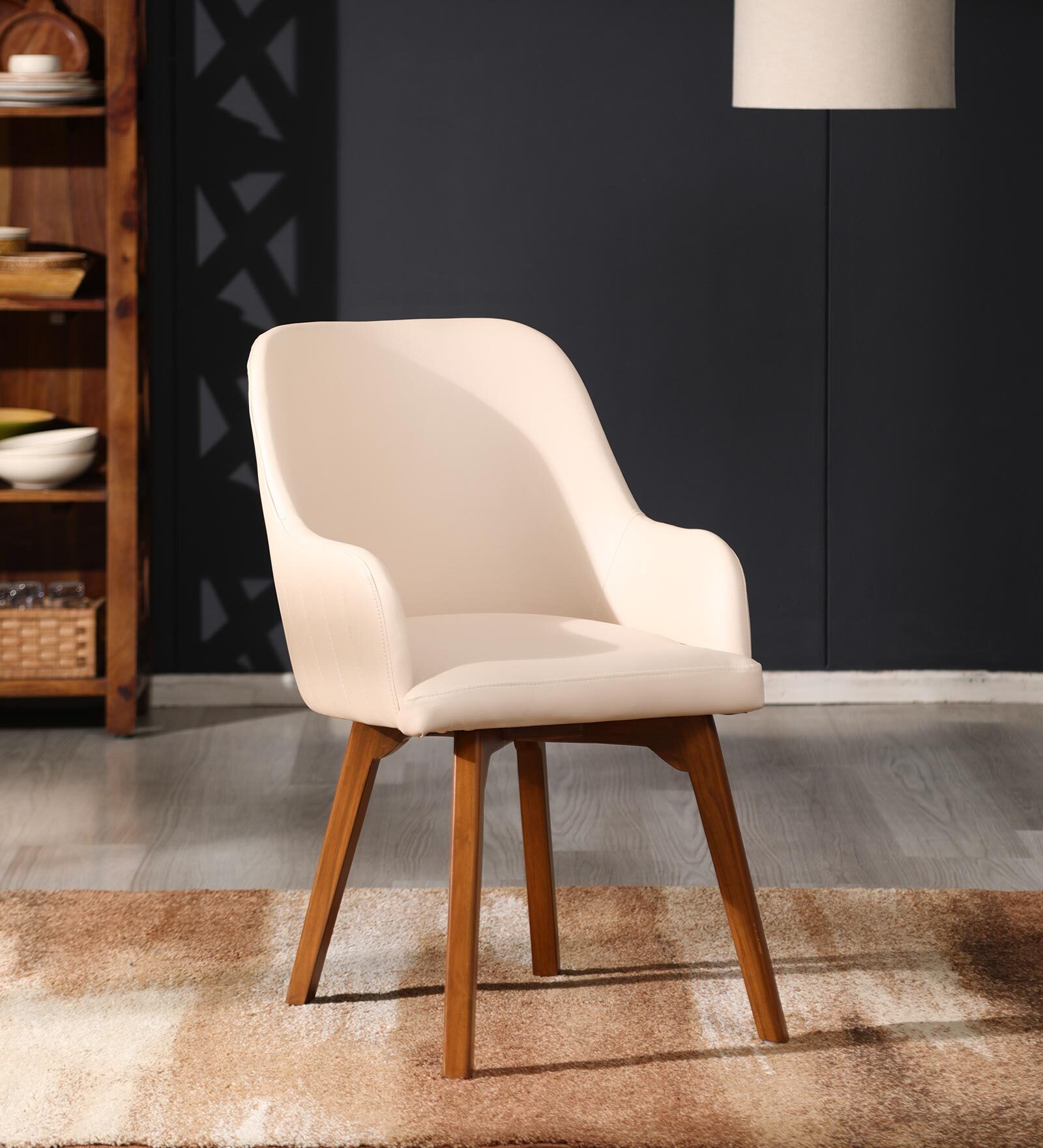 Buy Dayton Leatherette Dining Chair in Cream Colour at 7% OFF by ...
