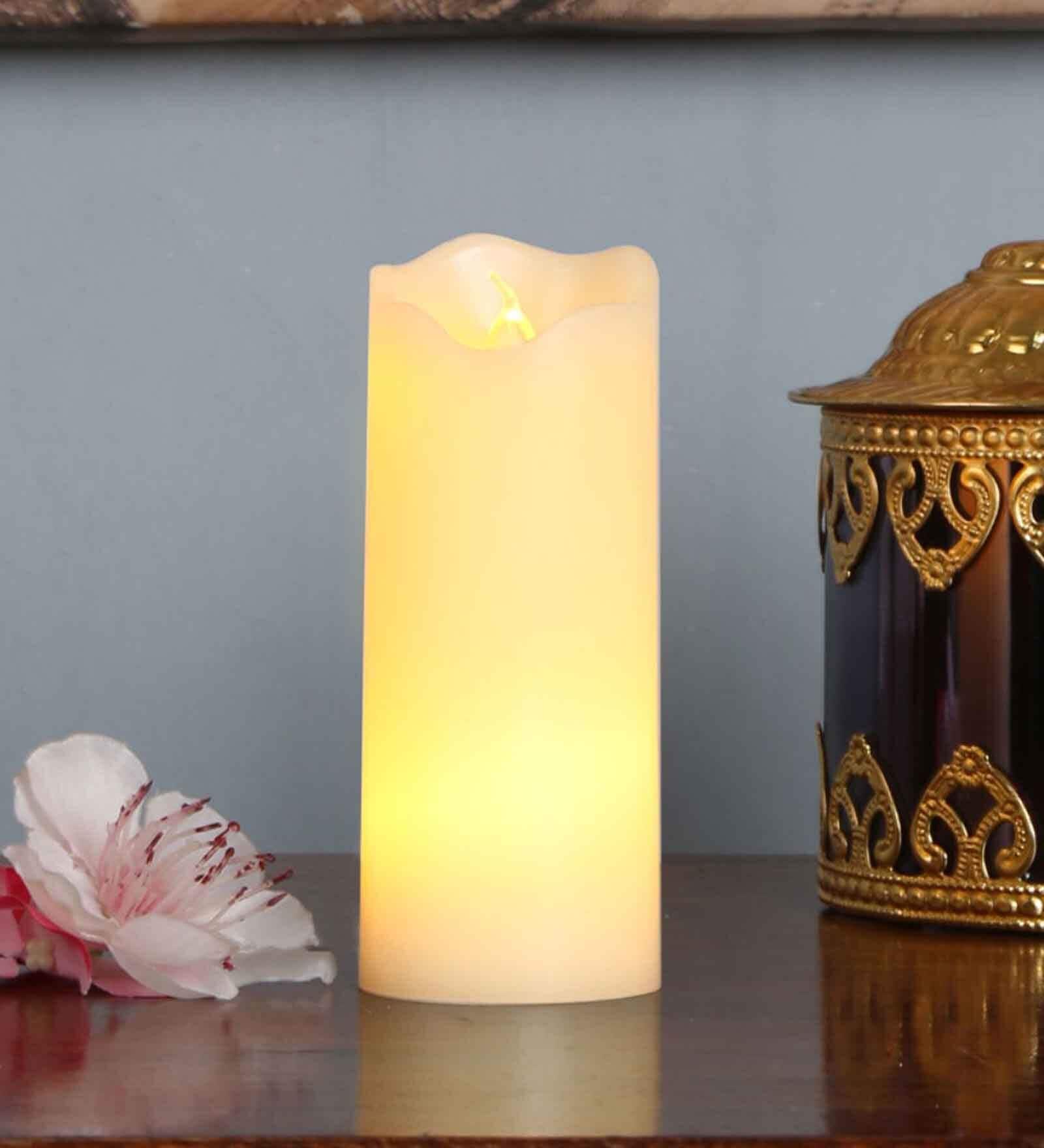 Buy Dazzle Non Moving Led White Decorative Candle by @home | Pepperfry