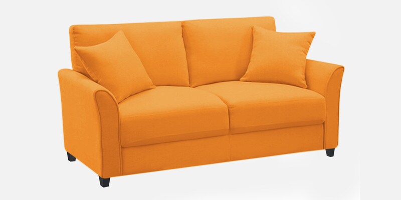 Buy Daroo Velvet 2 Seater Sofa in Tangerine Orange Colour Online ...