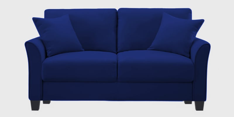 Buy Daroo Velvet 2 Seater Sofa in Imperial Blue Colour by Febonic ...