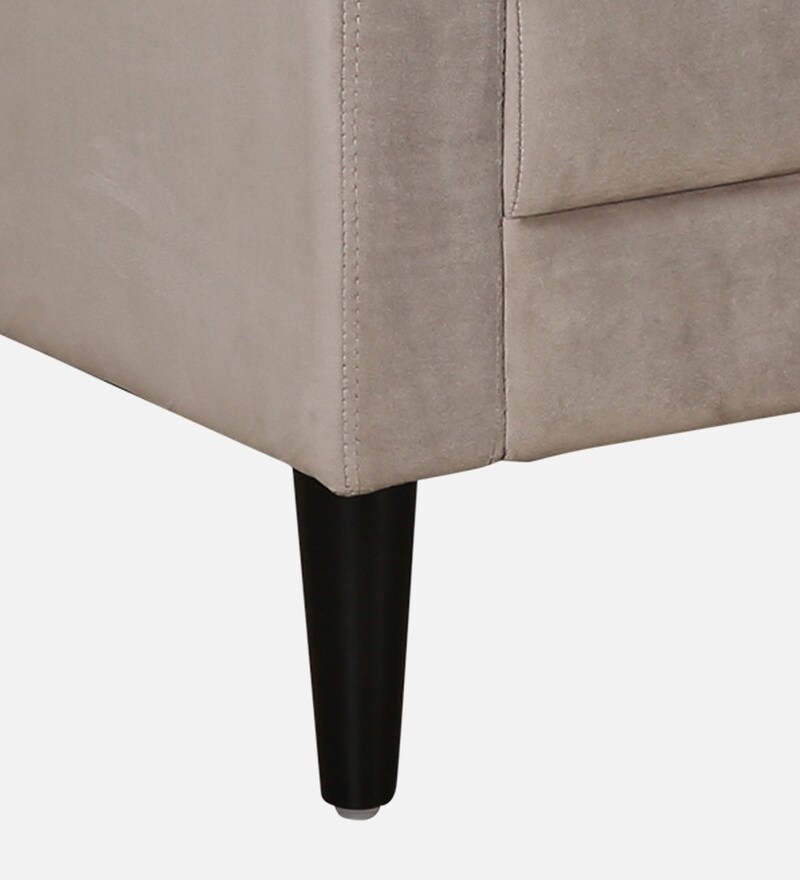 Buy Arcelia Fabric 1 Seater Sofa In Ash Grey Colour By Casacraft Online ...