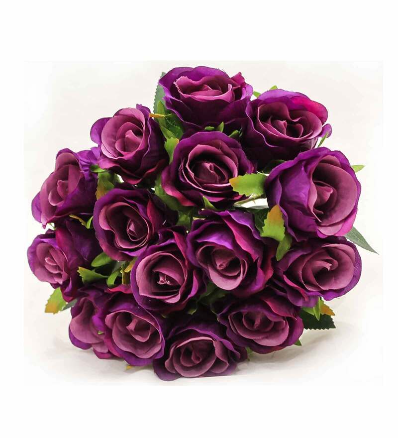 Buy Dark-Purple Polyester Artificial Stunning Flower by PolliNation ...