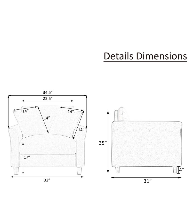 Buy Daroo Velvet 1 Seater Sofa in Concrete Grey Colour Online - Lawson ...