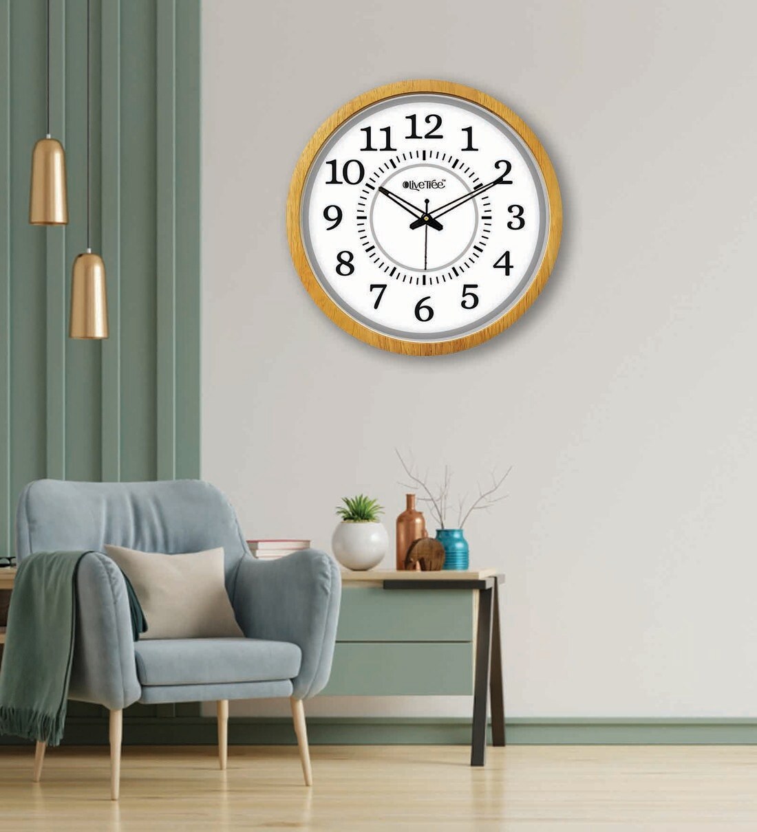 Buy Lincoln Cream Engineered Wood Wall Clock at 5% OFF by Olive Tree ...