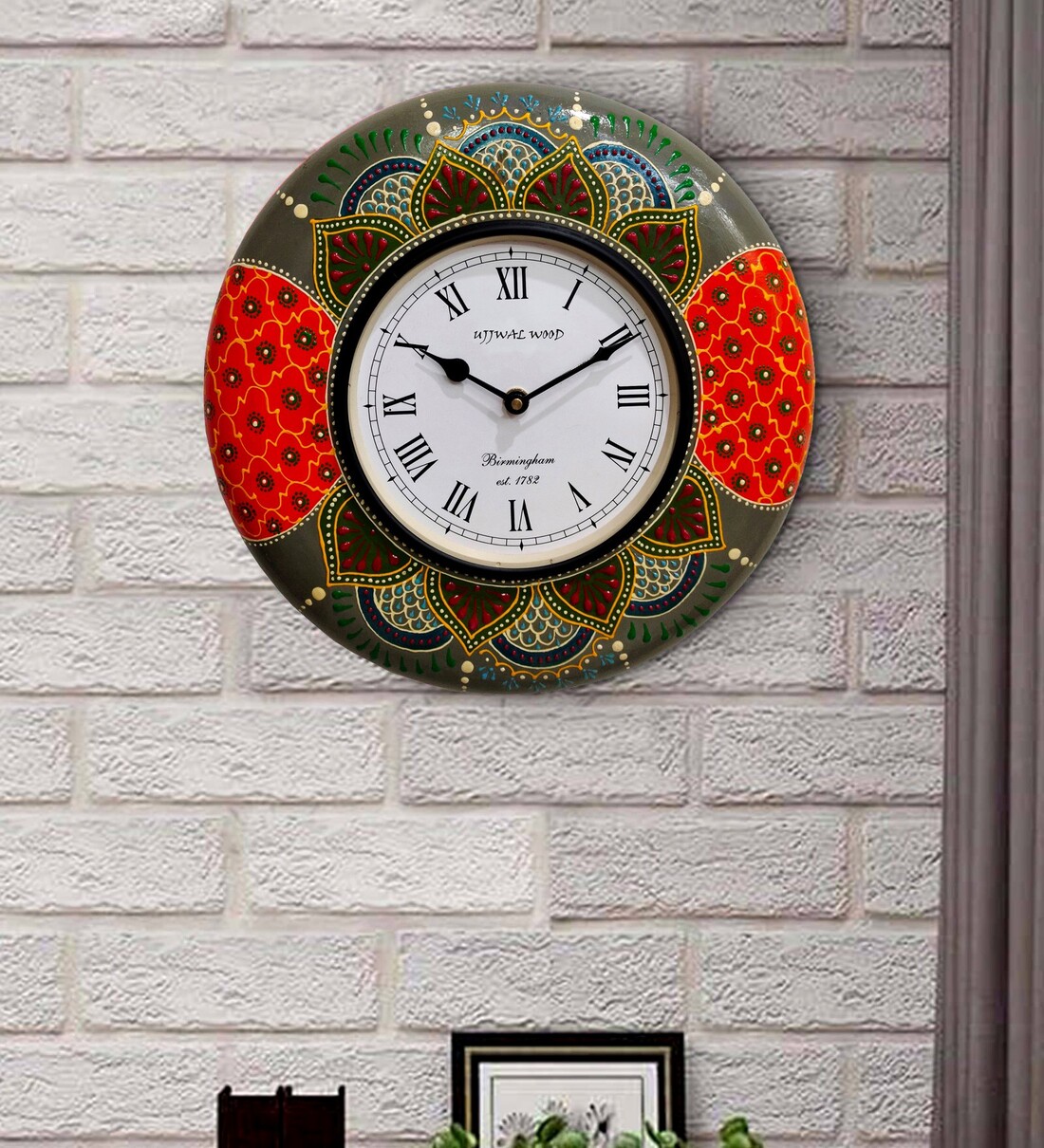 Buy Decorative Round Traditional Wall Clock at 13% OFF by Ujjwal Wood ...