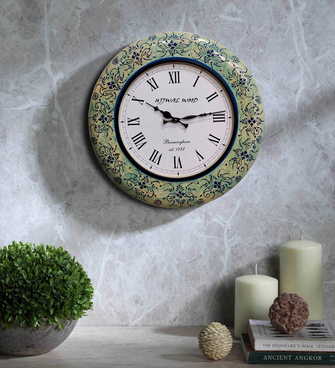Buy Decorative Round Traditional Wall Clock at 16% OFF by Ujjwal Wood ...