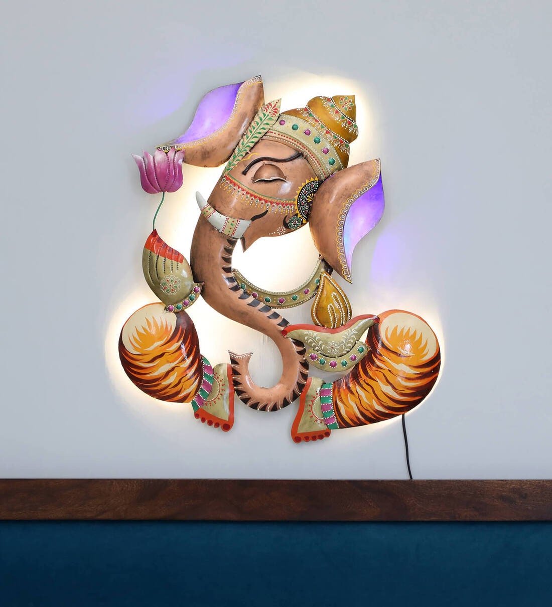 Buy Decorative Ganesh Multicolour Iron Wall Art By Decorum at 25% OFF ...