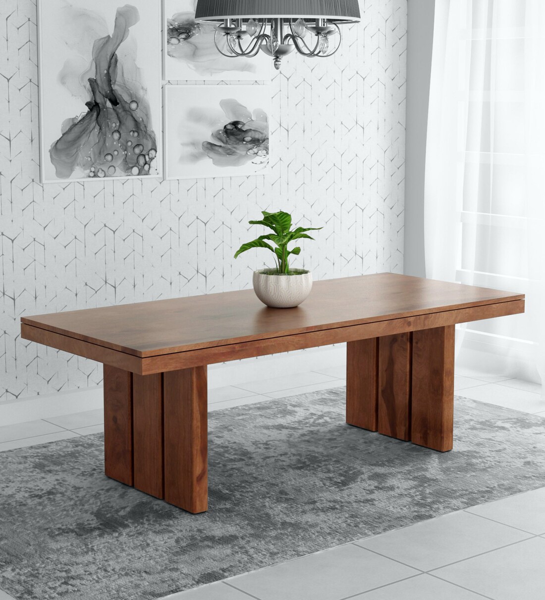 Buy Delmonte 8 Seater Dining Table with Walnut Finish at 23% OFF by ...