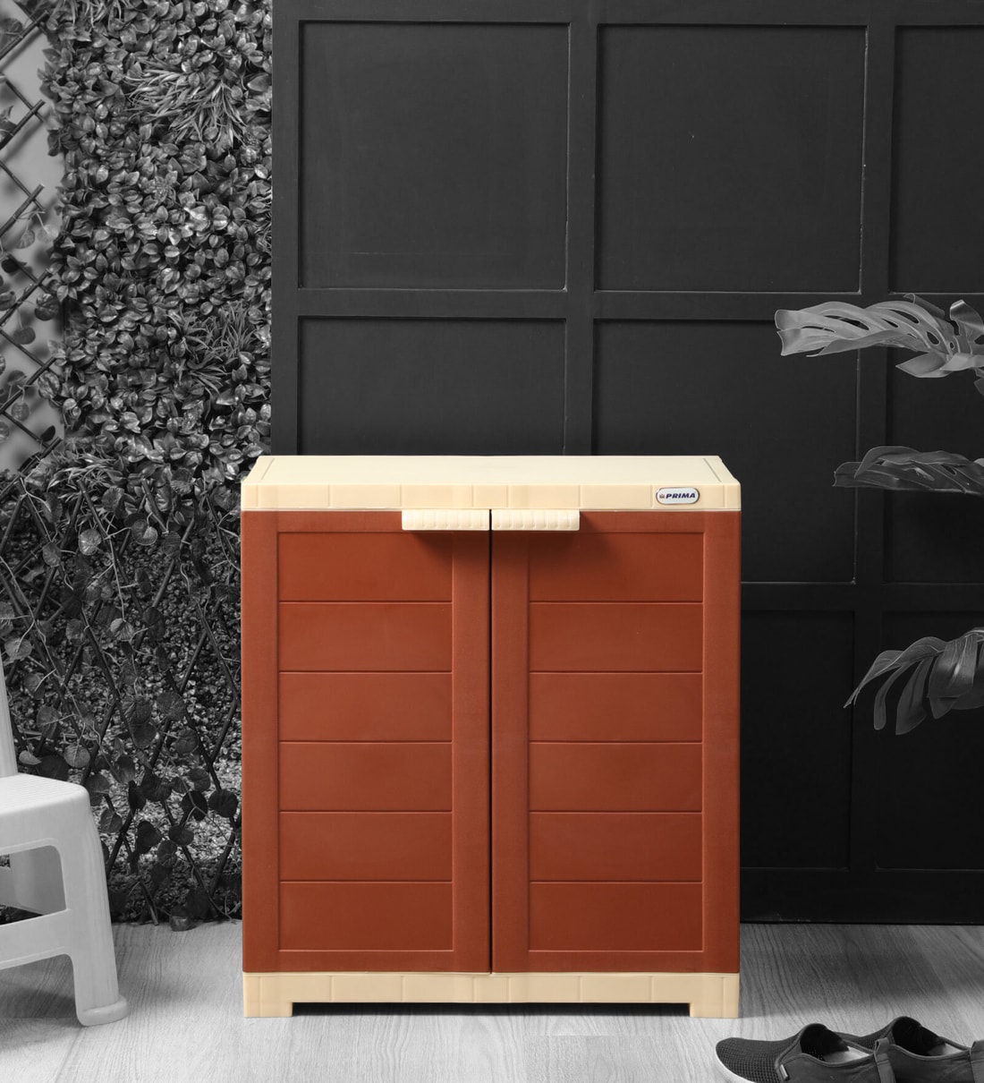 Buy Delta Plastic Shoe Cabinet in Brick Red & Beige Colour at 13% OFF ...