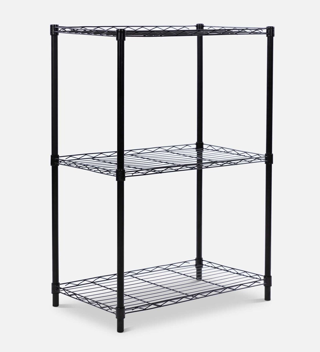 Buy Denham 3 Shelf Metal Kitchen Racks Black Colour by Tunehome Online ...