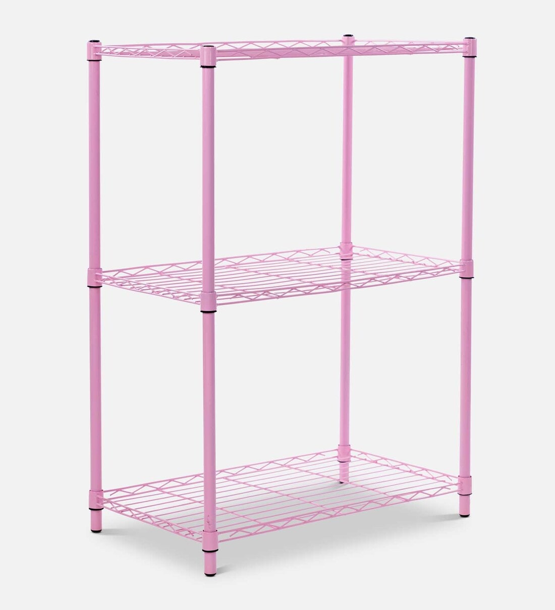 Buy Denham 3 Shelf Metal Kitchen Racks Pink Colour by Tunehome Online ...