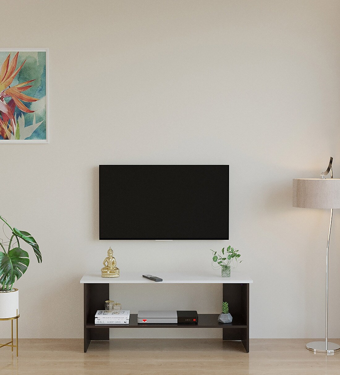 Buy Denward TV Unit in Wenge & White Colour at 25% OFF by Furneaser ...
