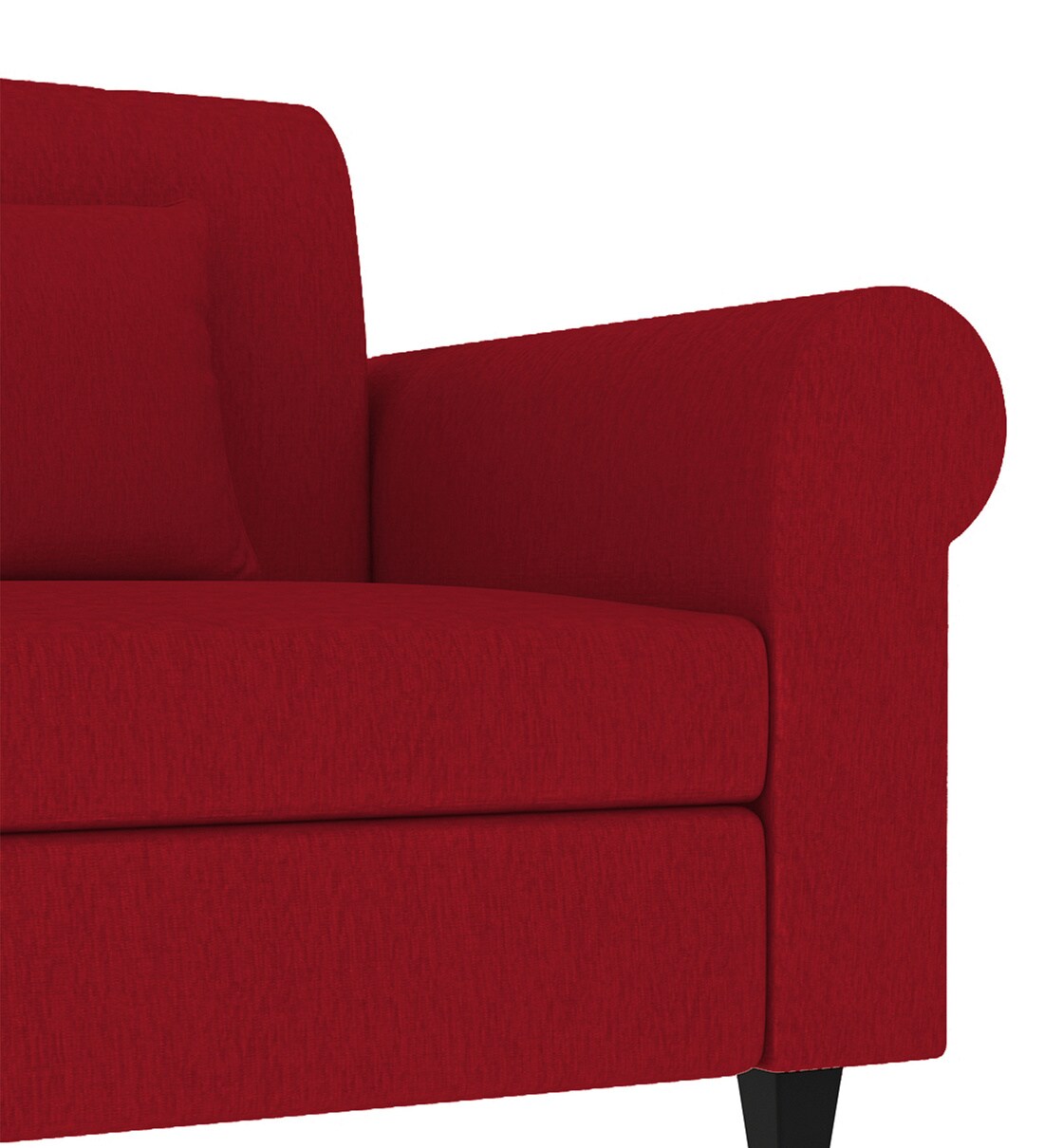 Buy Derado Fabric 1 Seater Sofa in Blood Maroon Colour Online - Rolled ...