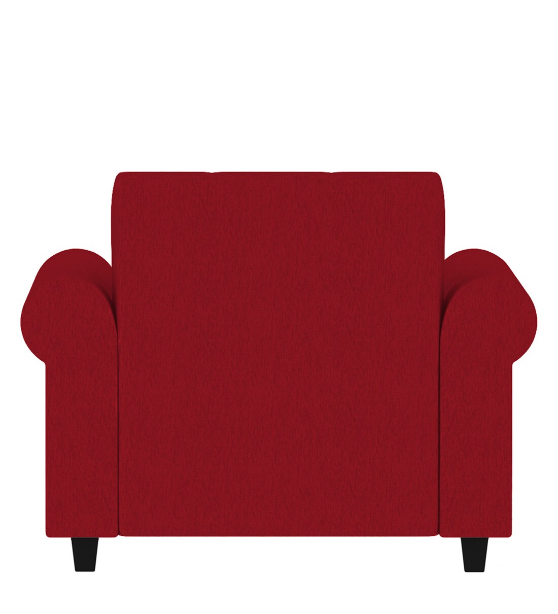 Buy Derado Fabric 1 Seater Sofa in Blood Maroon Colour Online - Rolled ...