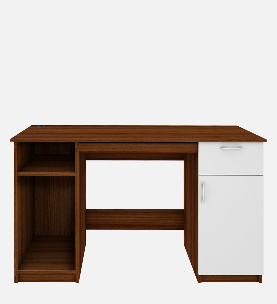 Buy Athos Computer Table in Walnut And Frosty White Finish by Woodbuzz ...