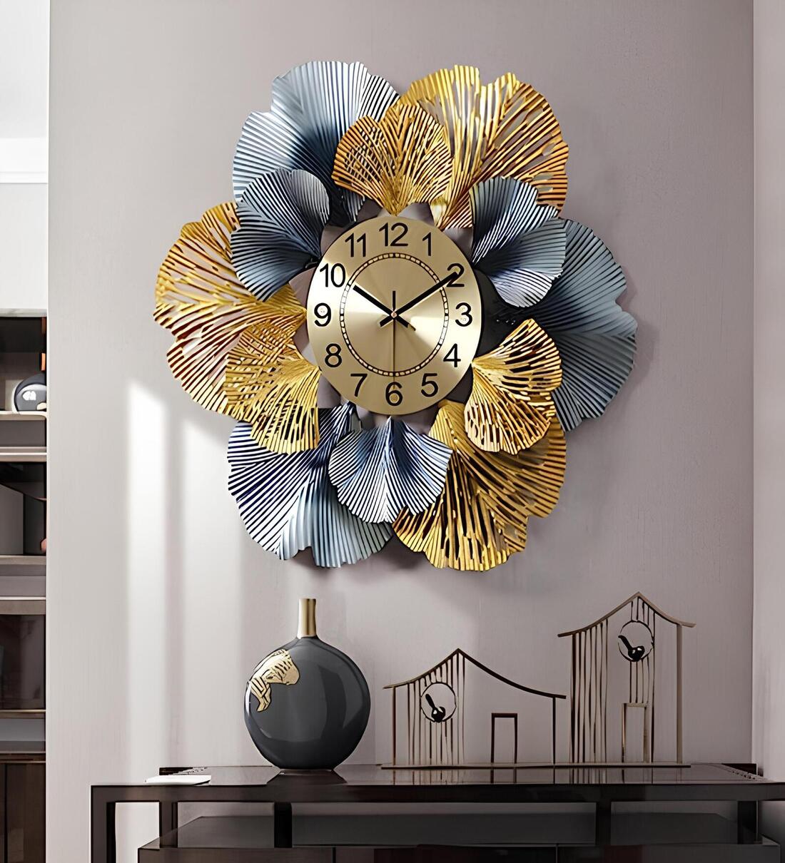 Buy Designer Ginko Multicolour Metal Analog Wall Clock at 10% OFF by ...