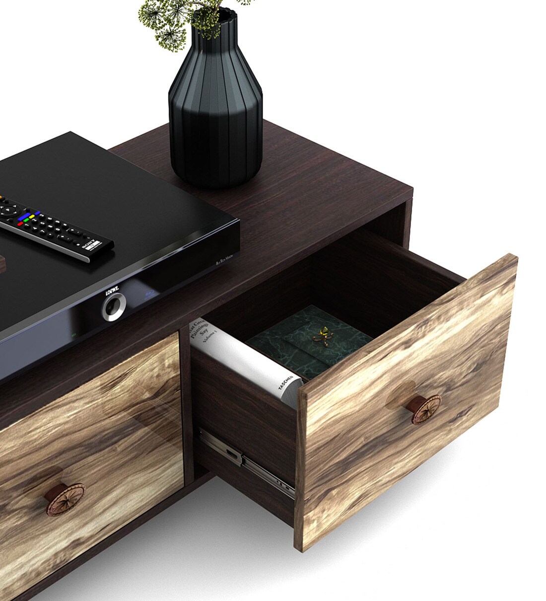 Buy Dexter Tv Unit In Choco Walnut Finish By A Globia Creations Online ...